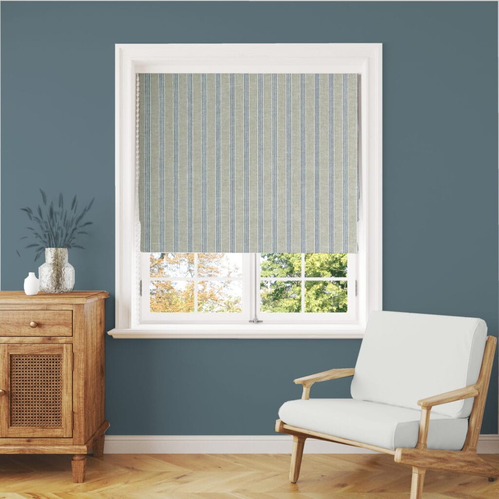 Emily Bond George Indigo Roman Blind | Sewing House